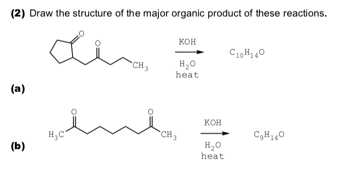 Solved (2) Draw the structure of the major organic product | Chegg.com