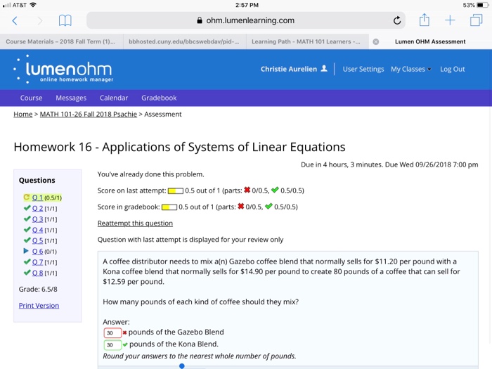Solved AT&T F 2:57 PM 53%- , 슐 ohm.lumenlearning.com Course | Chegg.com