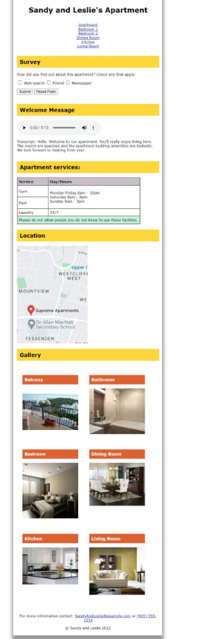 Solved Create an apartment rental Web using best practices | Chegg.com
