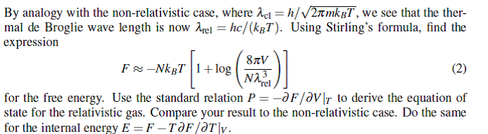 Solved By analogy with the non-relativistic case, where | Chegg.com