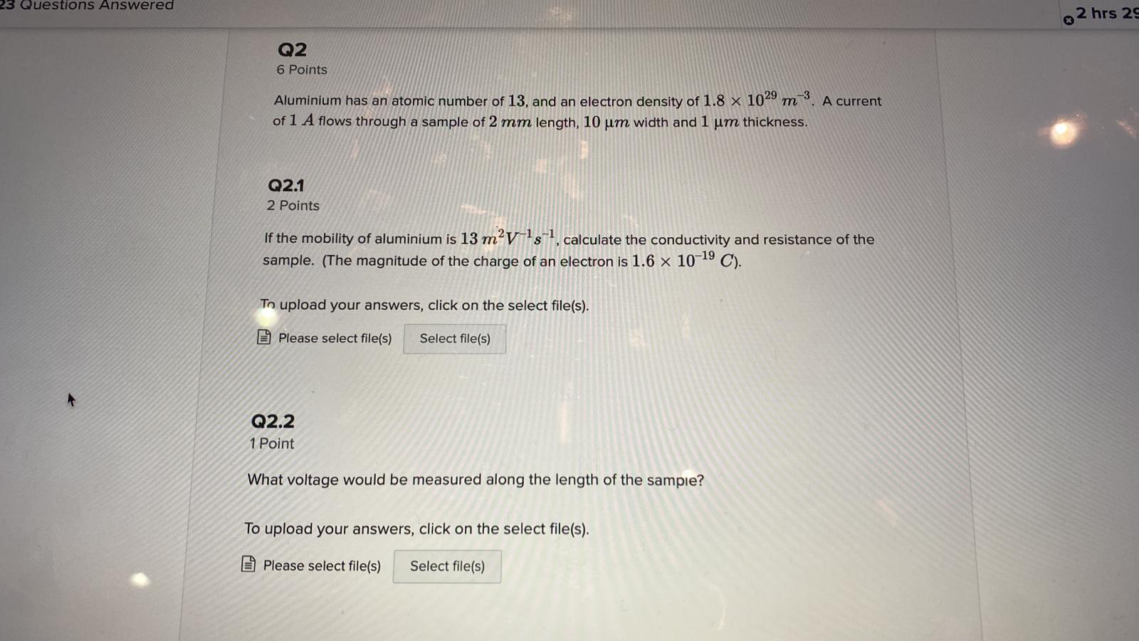 Solved 23 Questions Answered 2 hrs 2 Q2 6 Points т -3 | Chegg.com