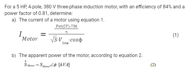 Solved For a 5HP,4-pole, 380 V three-phase induction motor, | Chegg.com
