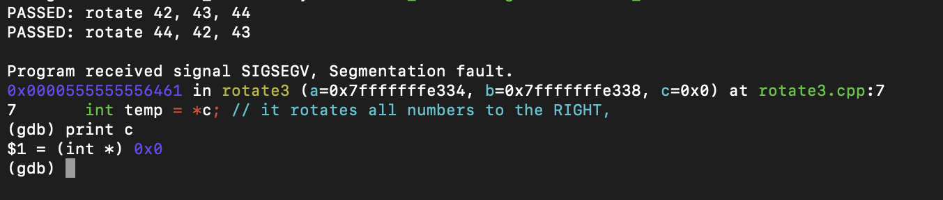 Solved PASSED: rotate 42,43,44 PASSED: rotate 44,42,43 | Chegg.com