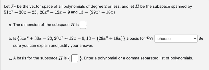 Solved Let P2 be the vector space of all polynomials of | Chegg.com