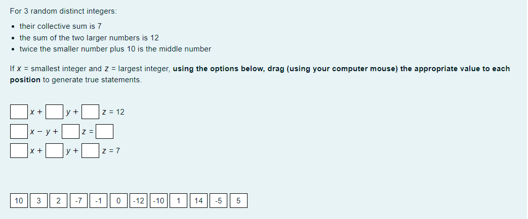 Solved For 3 random distinct integers: • their collective | Chegg.com