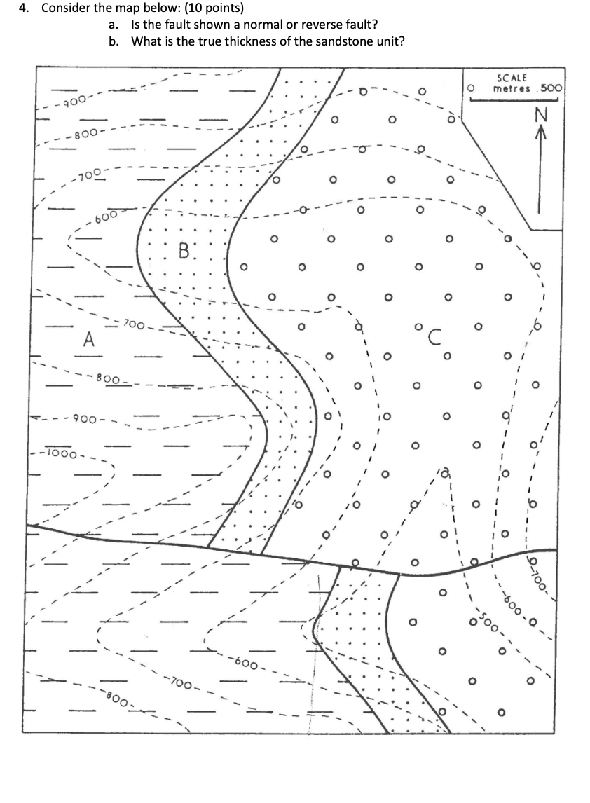 Solved 4. Consider the map below: ( 10 points) a. Is the | Chegg.com