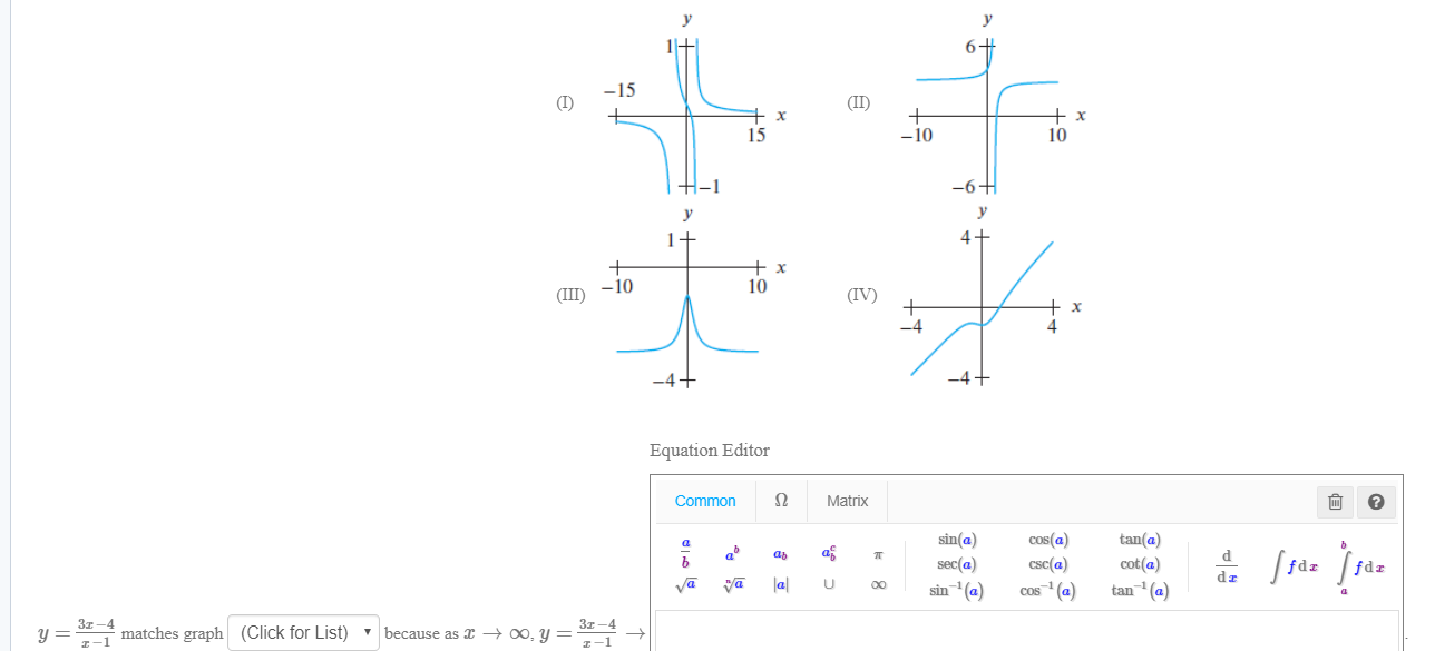 Solved Using what you know about the long-run behavior of a | Chegg.com