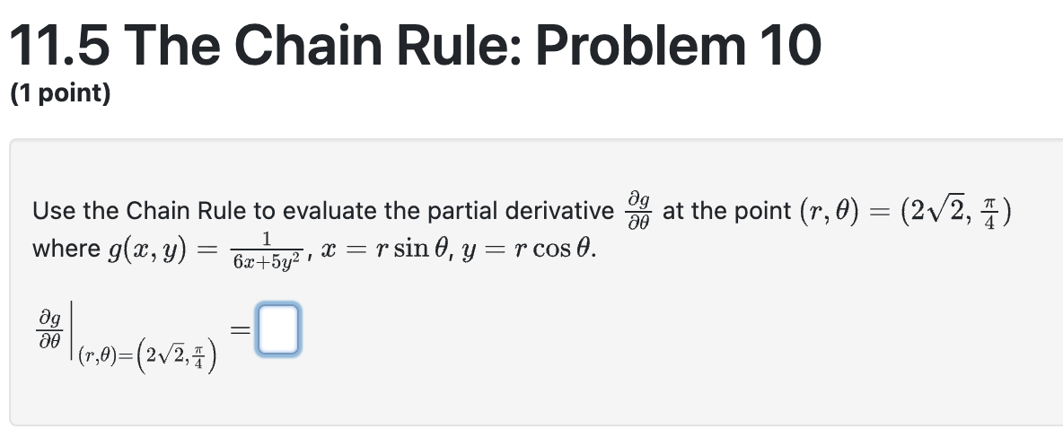 Solved Use the Chain Rule to evaluate the partial derivative | Chegg.com
