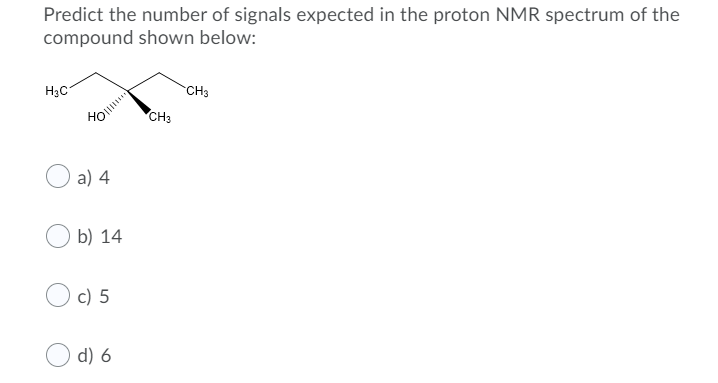 Solved Predict the number of signals expected in the proton | Chegg.com