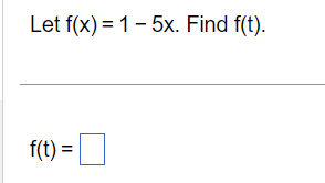 Solved f(x)=1−5x | Chegg.com