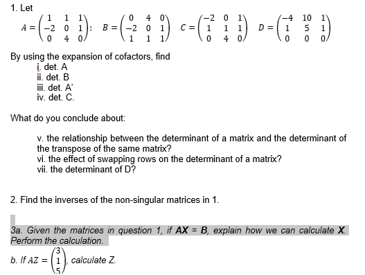 Solved 1. Let | Chegg.com
