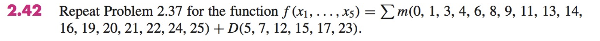 Solved 2.42 Repeat Problem 2.37 for the function | Chegg.com