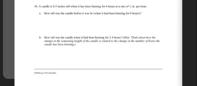 Solved Precalculus Module 2: Investigation 3 Constant Rate | Chegg.com