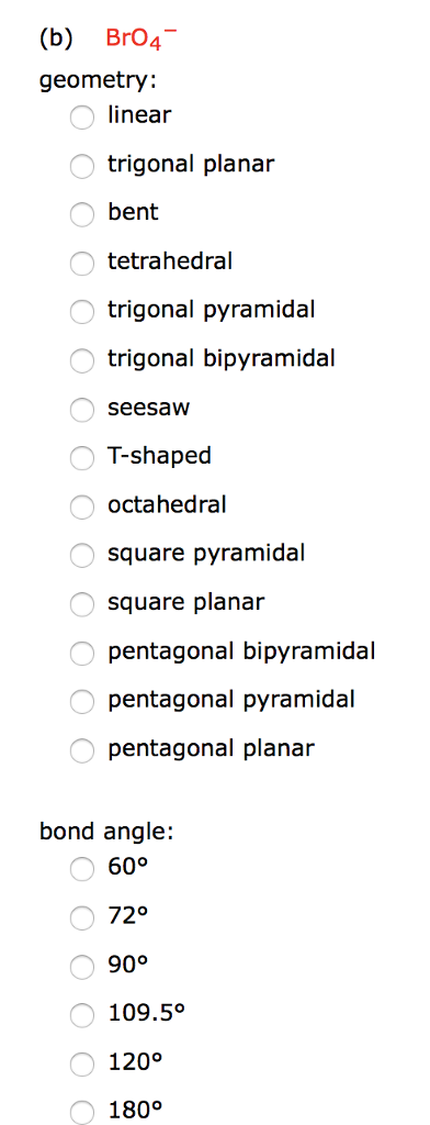 Solved Specify the electron-domain geometry for the | Chegg.com