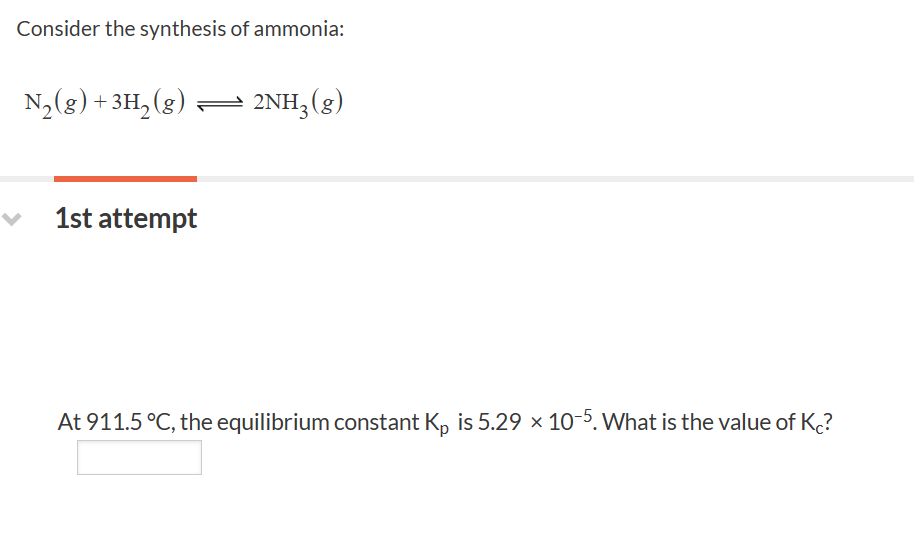 Solved Consider the synthesis of ammonia: | Chegg.com