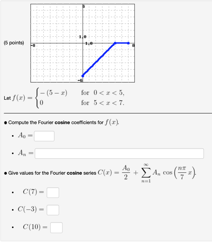 Solved 10 (5 points) 1.0 -8 -68 Let f(x) (- (5 – x) – x 10 | Chegg.com