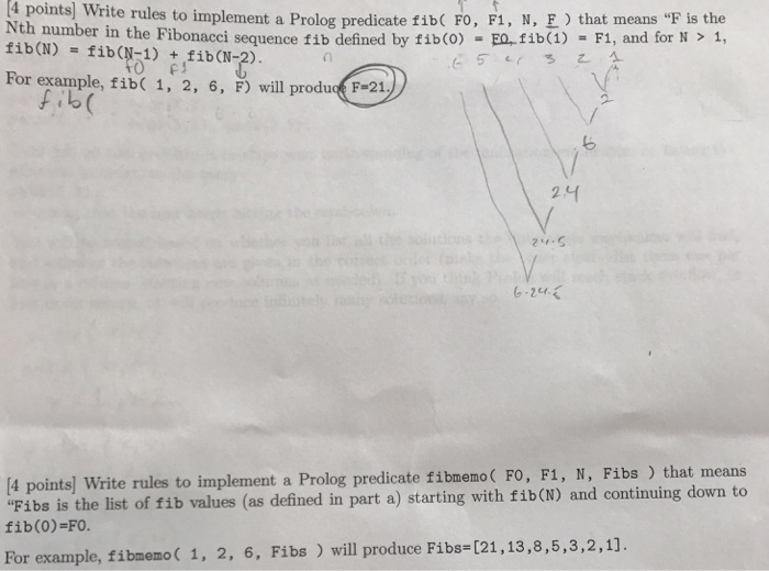 Solved Write rules to implement a Prolog predicate fib(F0, | Chegg.com Solved Write rules to implement a Prolog predicate fib(F0, | Chegg.com