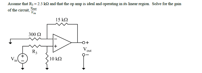 Solved Assume that R3- 2.5 k2 and that the op amp is ideal | Chegg.com