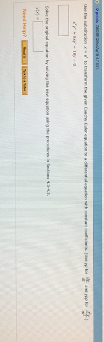 Solved -2 points ZIDIME 10 4 7031 Use the xe to Use vp for | Chegg.com