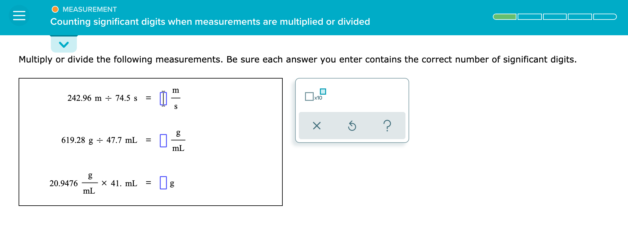 Solved i keep making mistakes when to write " x10^2 or | Chegg.com
