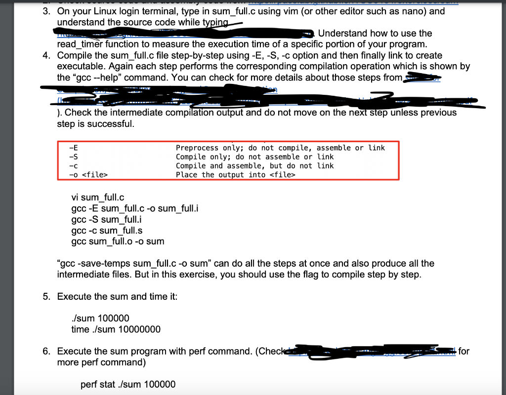 3. On your Linux login terminal, type in sum_f | Chegg.com