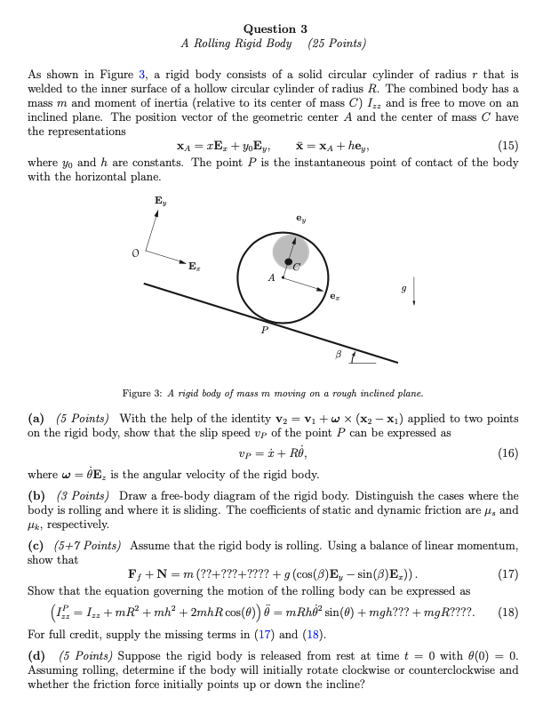 Solved As shown in Figure 3, a rigid body consists of a | Chegg.com