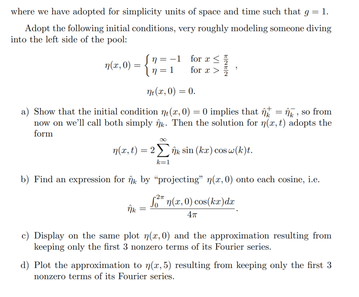 2) Consider a deep swimming pool, modeled as an | Chegg.com