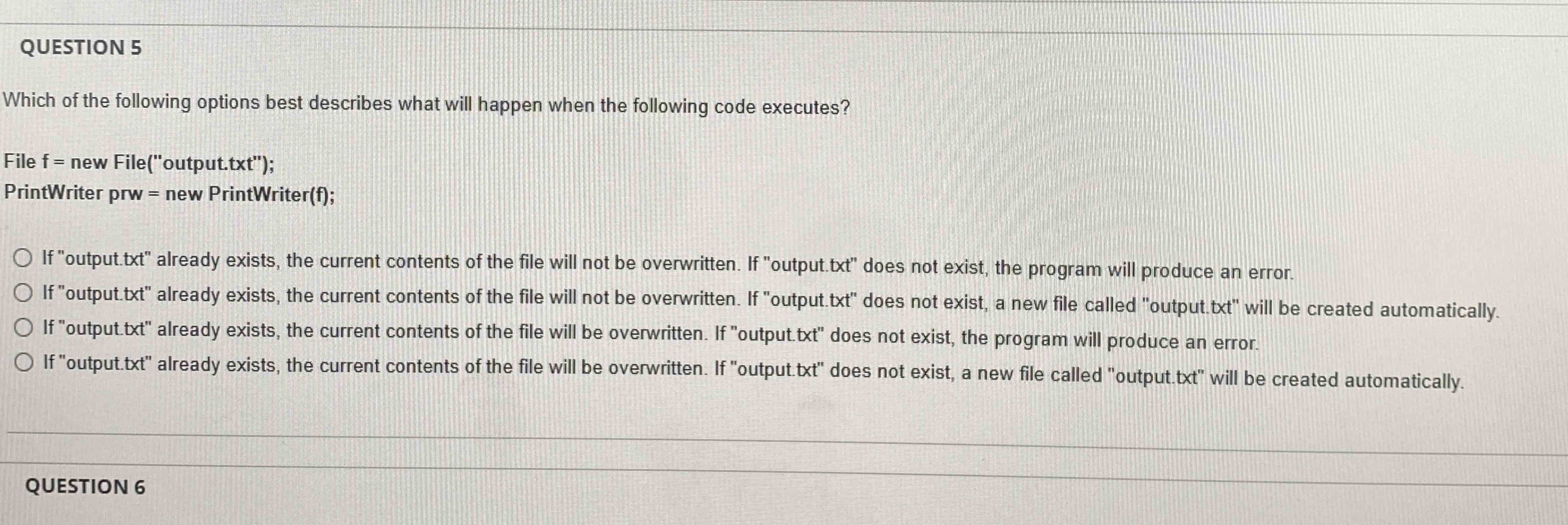 Solved QUESTION 5Which of the following options best | Chegg.com