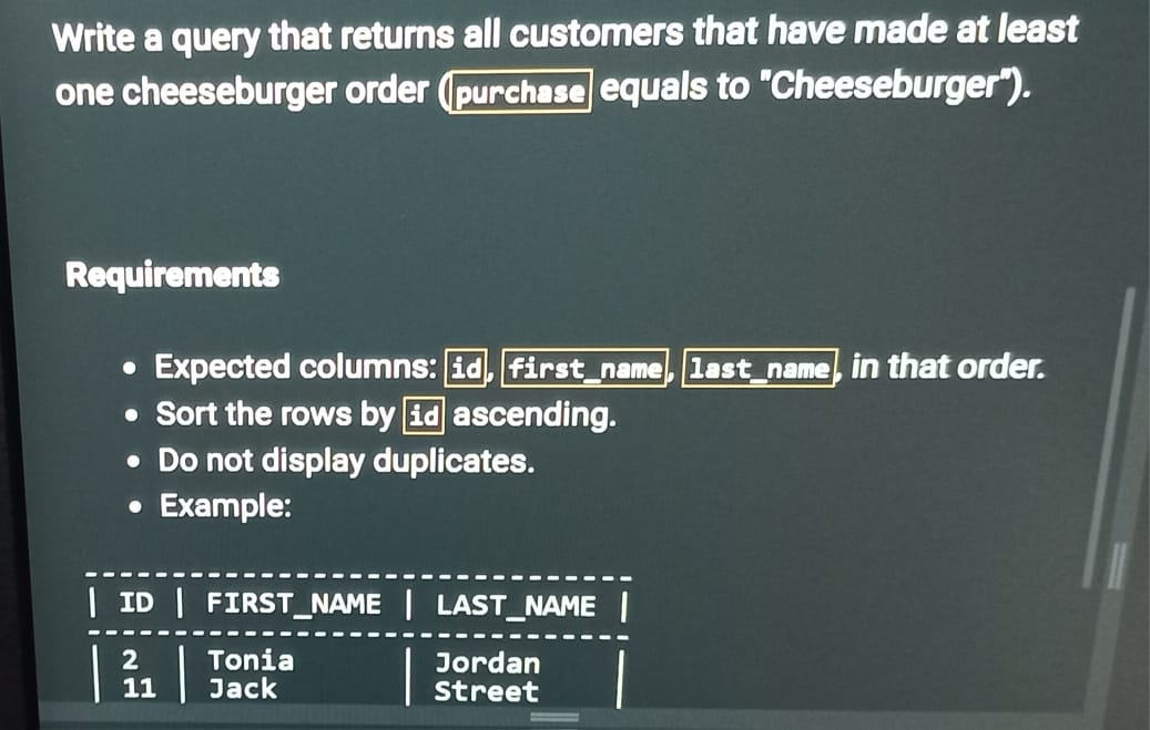 Solved I need to write a query for below problem | Chegg.com