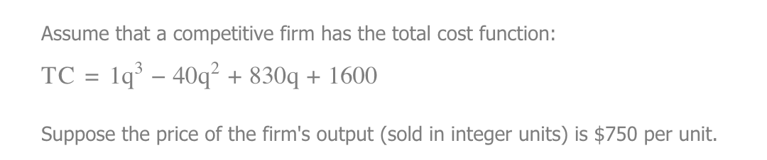 Solved How many units should the firm produce to maximize | Chegg.com