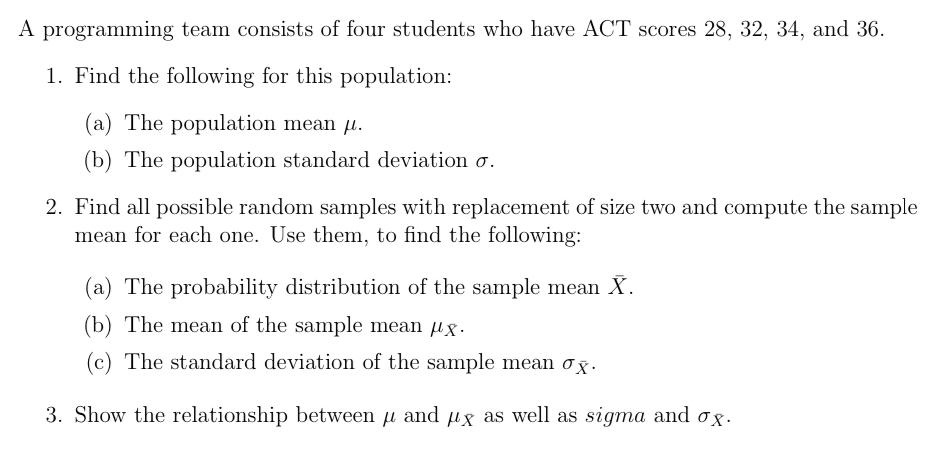 Solved A programming team consists of four students who have | Chegg.com