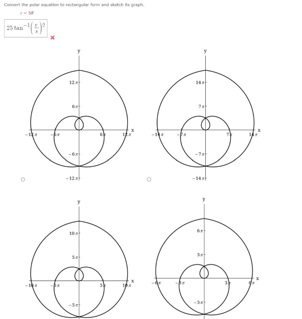 Solved Convert the polar equation to rectangular form and | Chegg.com