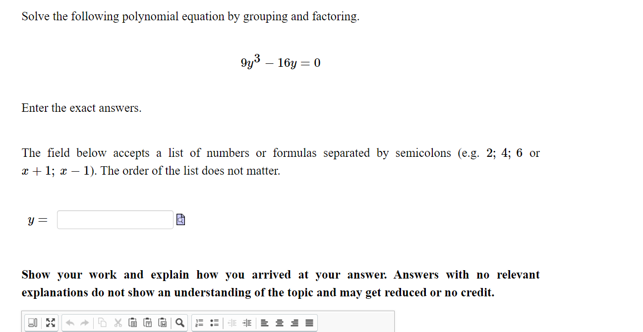 Solved Solve the following polynomial equation by grouping | Chegg.com