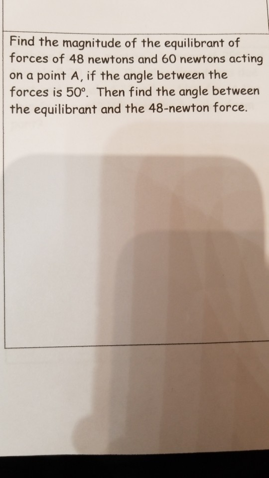 Solved Find the magnitude of the equilibrant of forces of 48 | Chegg.com