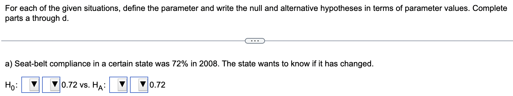 Solved For each of the given situations, define the | Chegg.com
