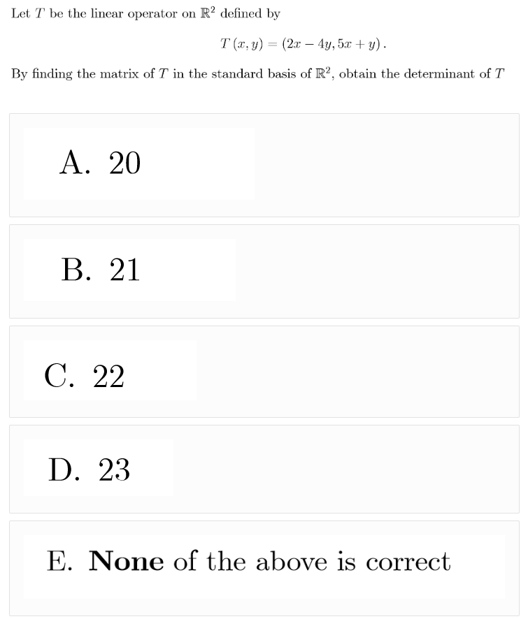 Solved Let T be the linear operator on R2 defined by T(x,y) | Chegg.com