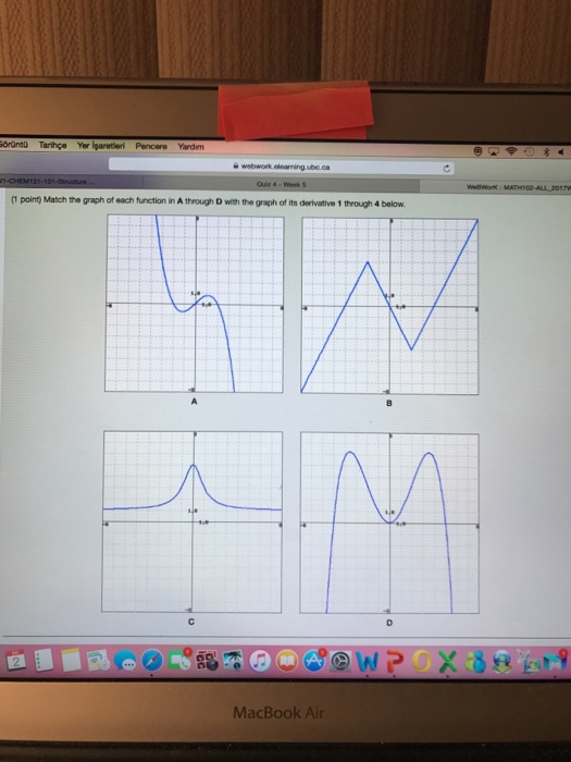 Solved (1 point) Match the graph of each function in A | Chegg.com
