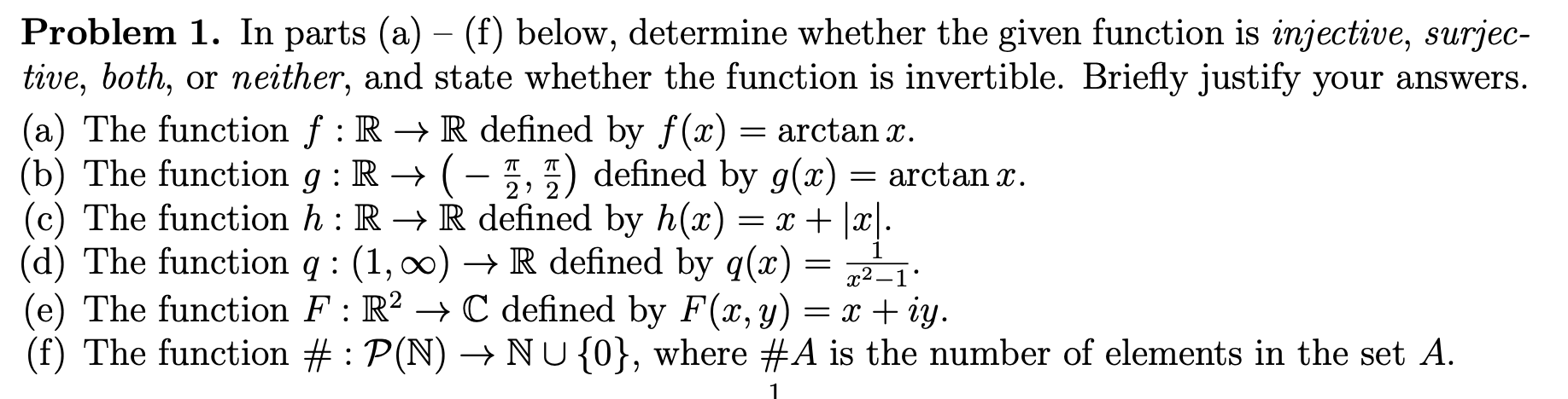 Solved In parts (a) – (f) below, determine whether the given | Chegg.com