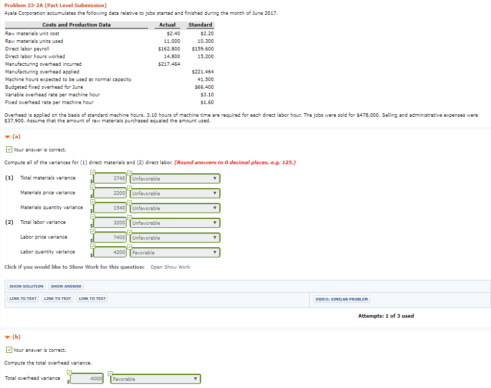 Solved Problem 23-2A (Part Level Submission) Ayala | Chegg.com