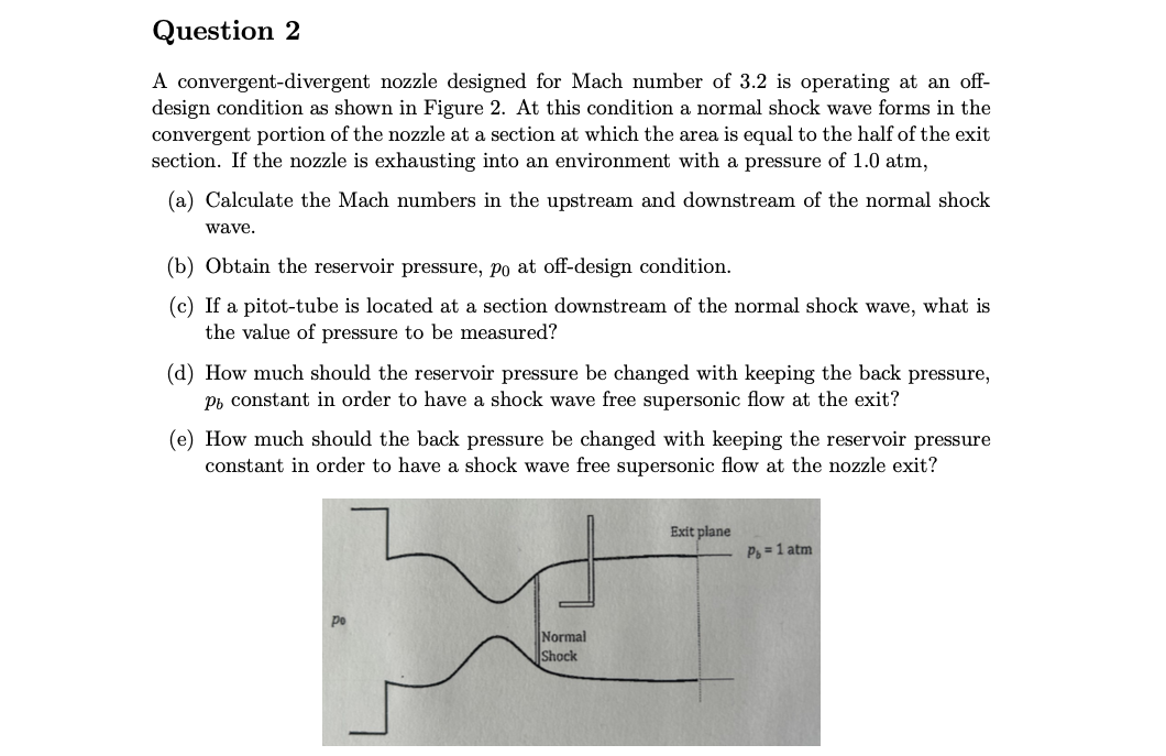 Solved A convergent-divergent nozzle designed for Mach | Chegg.com