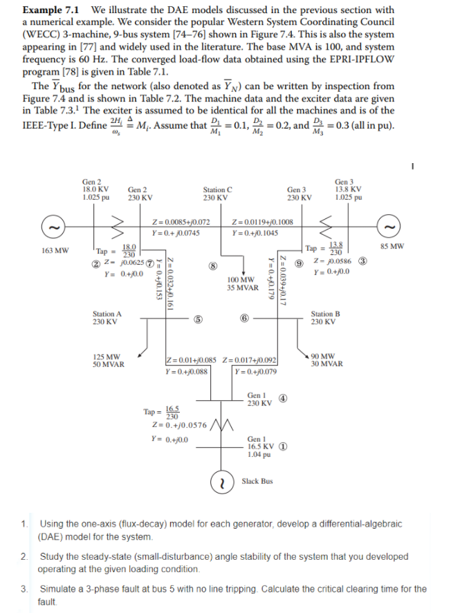 Example 7.1 We illustrate the DAE models discussed in | Chegg.com