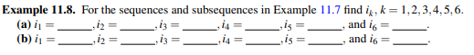 Solved Example 11 8 For The Sequences And Subsequences In
