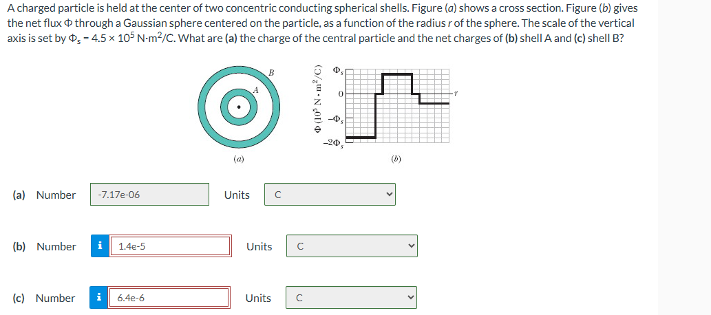 Solved A charged particle is held at the center of two | Chegg.com