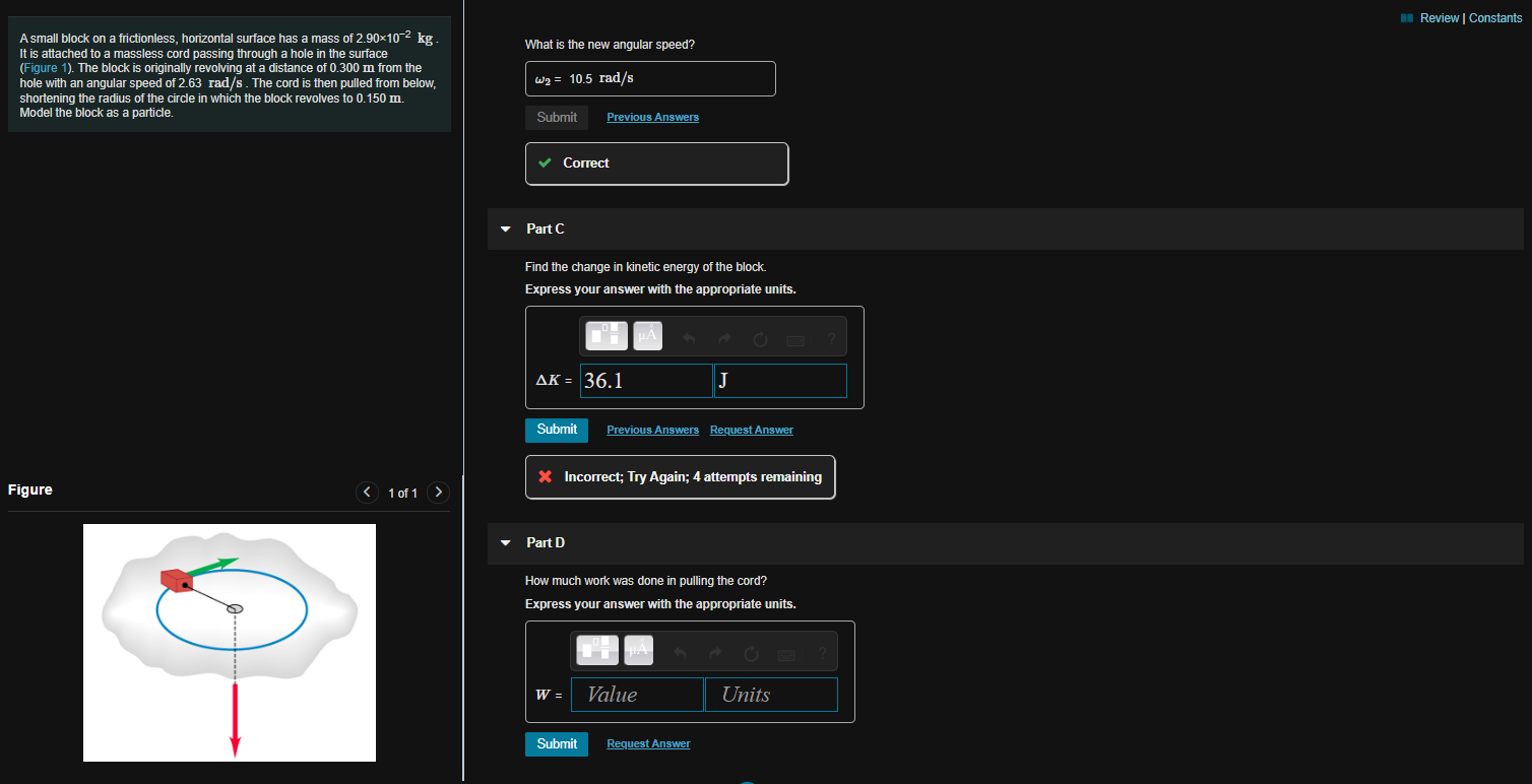 Solved Review Constants What is the new angular speed? A | Chegg.com