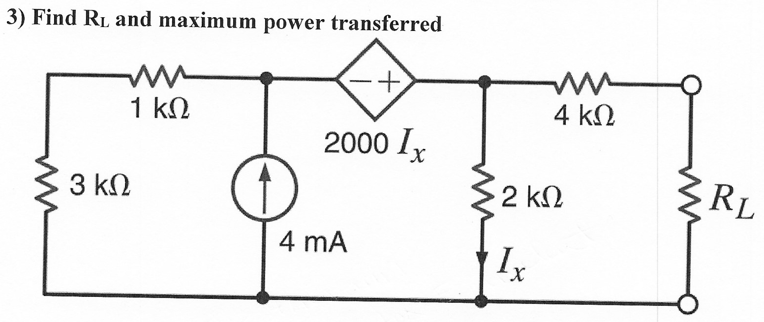Solved Find RL ﻿and maximum power transferred | Chegg.com