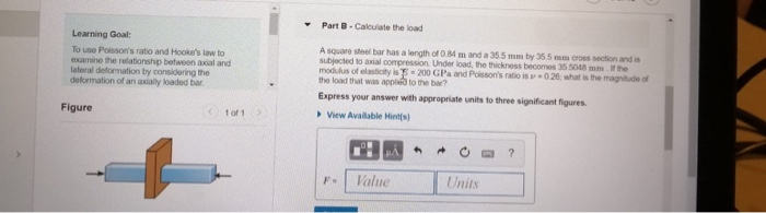 Solved Learning Goal: Part C-Maximum load To use Poisson's | Chegg.com