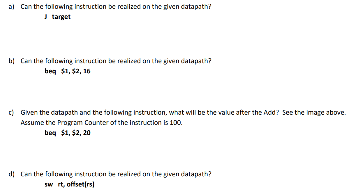 Q1. Consider the following datapath: o 2x Add 4 Add, | Chegg.com