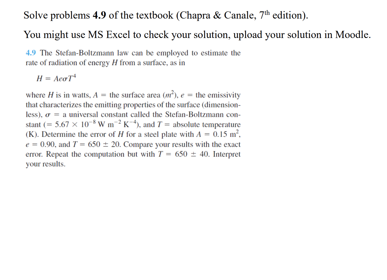Solved Solve problems 4.9 of the textbook (Chapra \& Canale, | Chegg.com