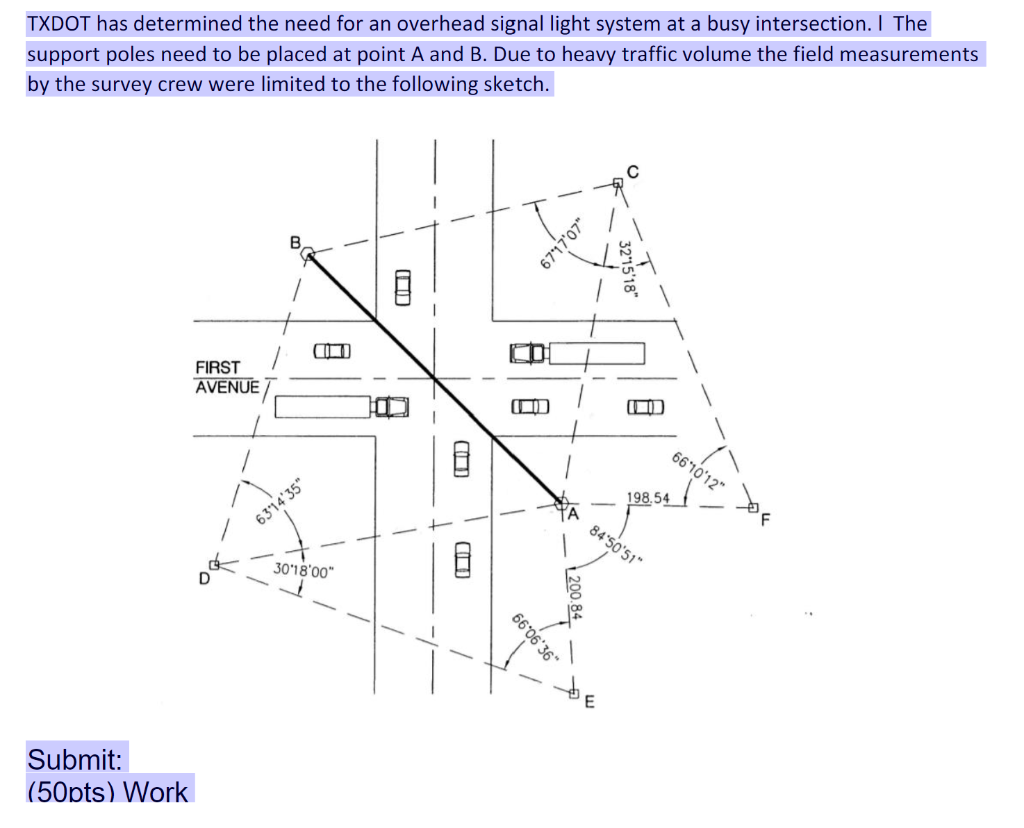 Solved TXDOT has determined the need for an overhead signal | Chegg.com