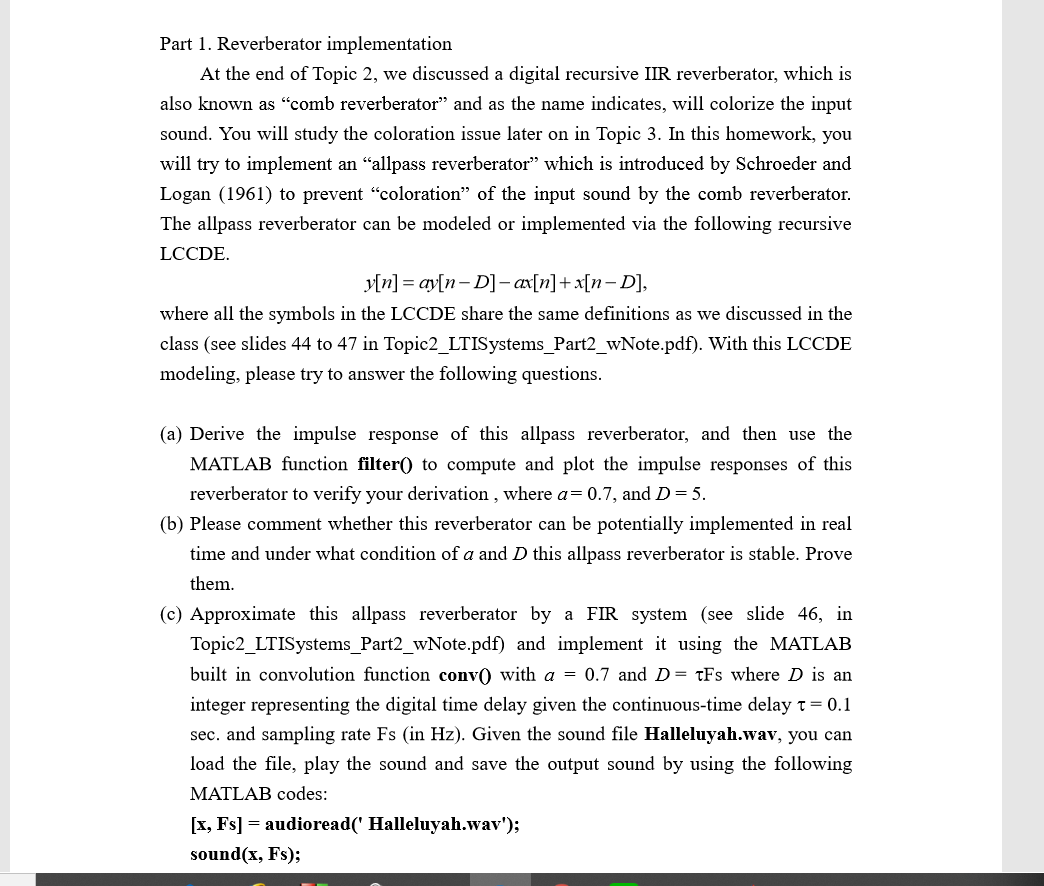 schroeder reverb matlab
